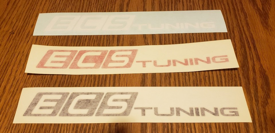 ECS TUNING VW BMW BENZ AUDI GTI MK4 MK6 A4 GLI WINDOW STICKER VINYL ...