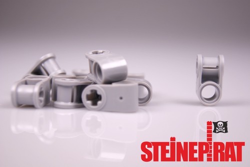 LEGO® 10x 6536 (-NEU-) Verbinder 2 fach Kreuzloch / Achsloch hellgrau ...