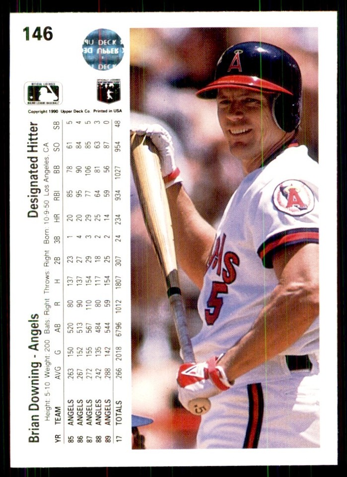 1990 Upper Deck Brian Downing Baseball Cards #146 | eBay
