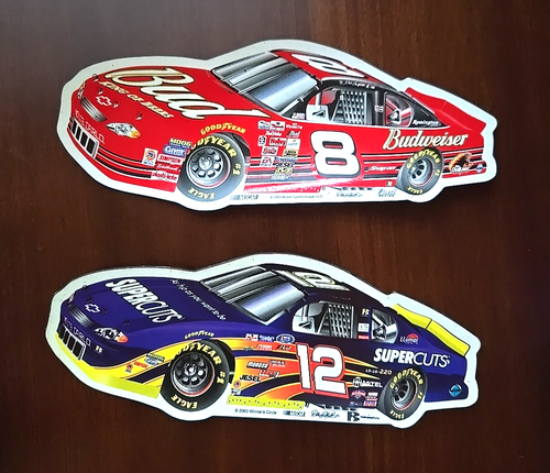 (2) VINTAGE NASCAR REFRIGERATOR Magnets: CAR #8 & CAR #12 | eBay