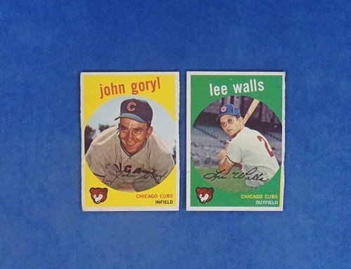 1959 TOPPS LEE WALLS & JOHN GORYL SAMPLE CARDS EXTREMELY RARE *358084 ...