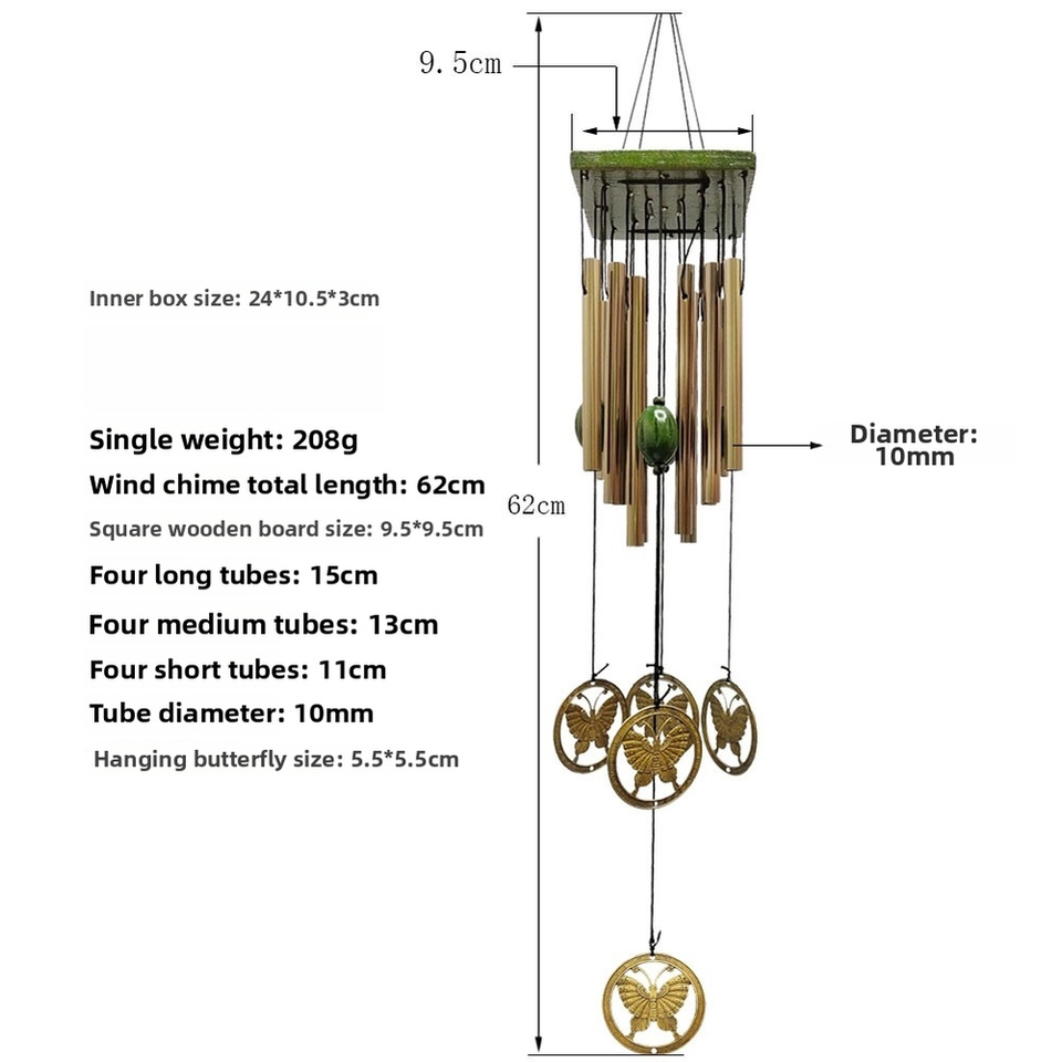 Classic Large Metal Wind Chime with Tubular Bells for For home and ...