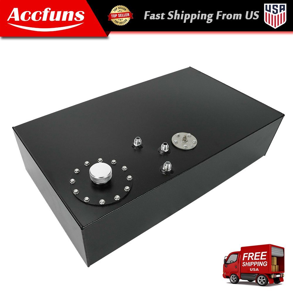 Street Rod Aluminum Race Fuel Cell Gas Tank w/ Cap & Level Sender 17 ...