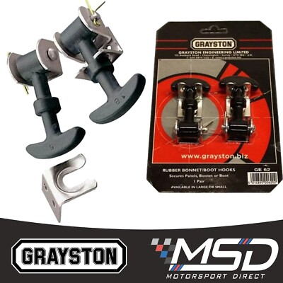 Grayston Rubber Bonnet Boot Hooks Catch Fastener Straps Motorsport ...