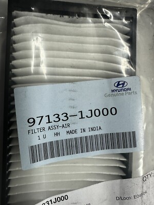 Genuine Hyundai Cabin Filter i20 Single Filter (RCA208P) 97133 1J000 ...