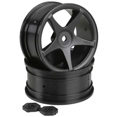 HPI Racing 1/10th Scale Super Star Wheels, 5-Spoke 26mm Black (2 ...