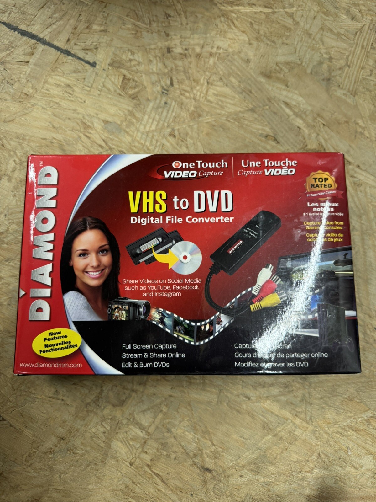 Diamond Multimedia VC500 USB 2.0 One Touch VHS to DVD Video Capture ...