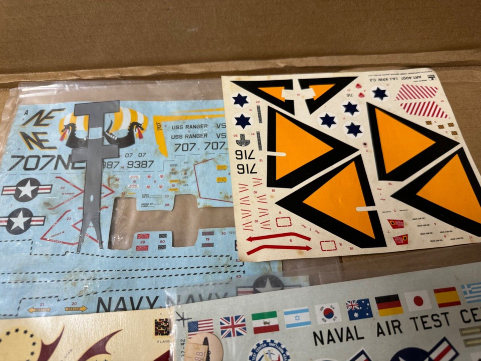 SMALL LOT OF VINTAGE MODEL AIRPLANE DECALS unknown scale (#26) | eBay