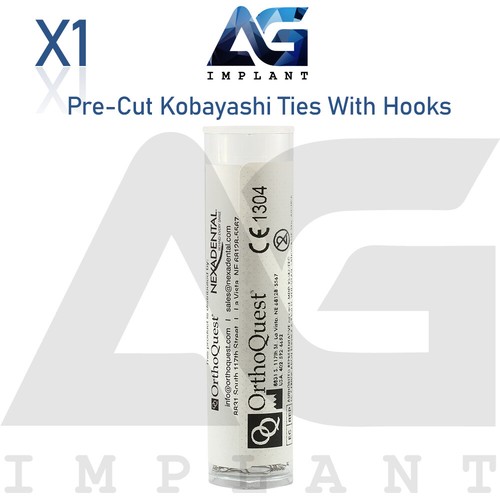 Short SS Pre-Cut Kobayashi Ligature Ties Wire Koby Hook Orthodontic ...