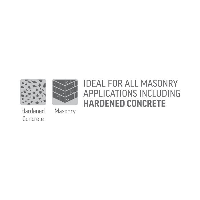 Pack of 1 Alpha 10mm x 260mm x 200mm SDS Plus 2 Head German Masonry ...