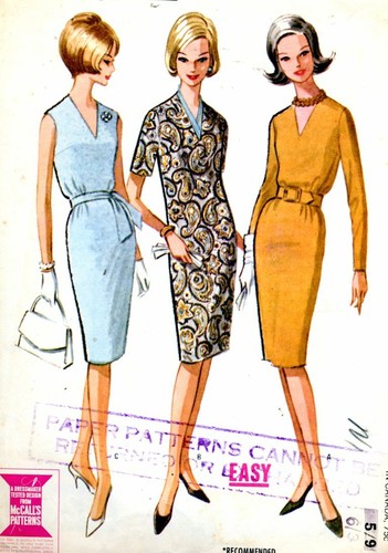 Cut Sewing Pattern Ladies Back Zipper V Neckline Dress Size 14 (bust 34 ...