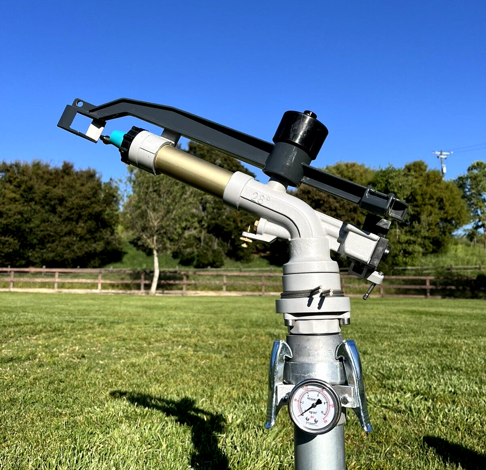 YUZUAK ATOM 42 HUGE IMPACT GUN SPRINKLER & WHEELED CART PASTURE ARENA ...