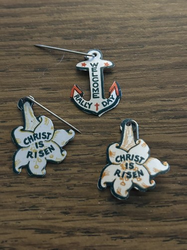 1930s Lot Of (3) Church Sunday School Lapel Pins Rally Day - W. H ...