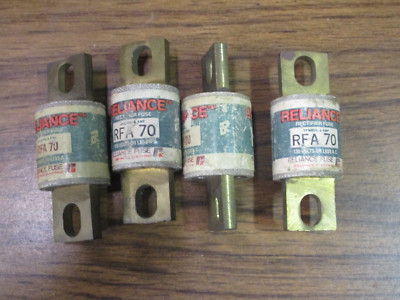 4 New Old Stock Reliance RFA-70 70 Amp Rectifier Fuses USA | eBay