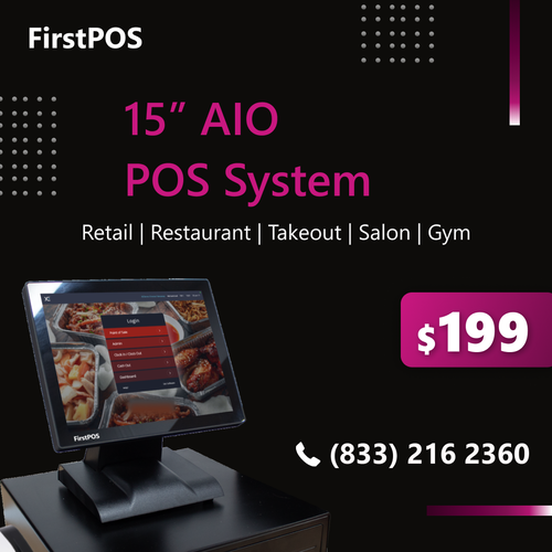 15'' Touchscreen POS Cash Register Till System Restaurant Café Bar | eBay