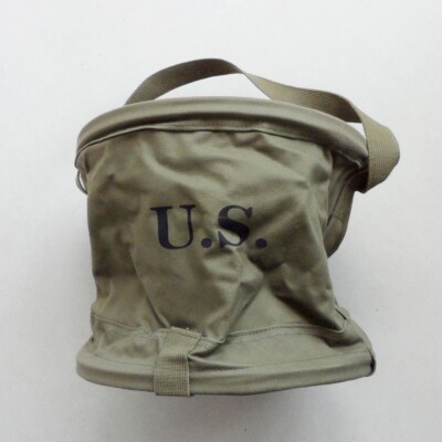 WW2 US Army Canvas Bucket Folding Water breaker Camping Bag | eBay