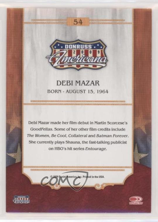 2009 Donruss Americana Debi Mazar #54 0ei4 | eBay