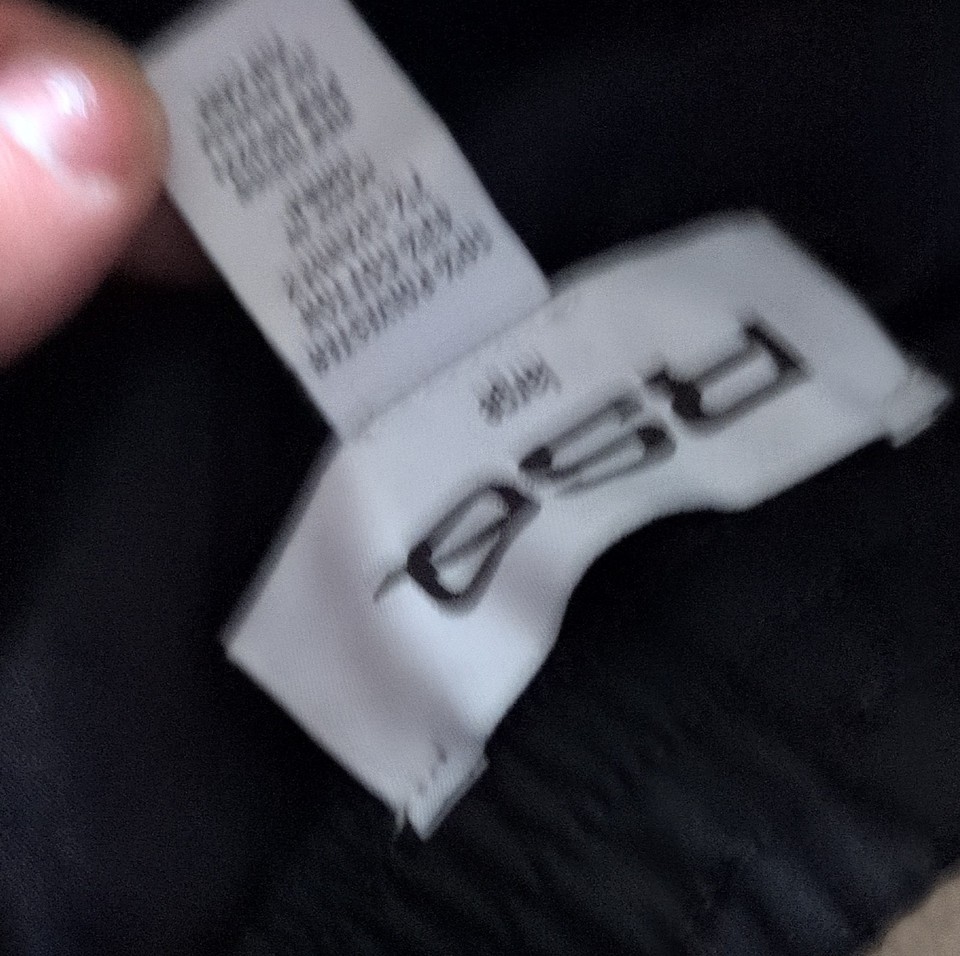 RSQ Track Pants Black Polyester Stripe Accent Solid Pattern Men's Size ...