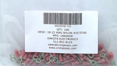 MS25036-103 Terminal 100 pcs Mfg. UNKNOW Condition: New Surplus | eBay