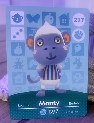 MONTY Animal Crossing Series 3 Amiibo Card #277 Nintendo | eBay