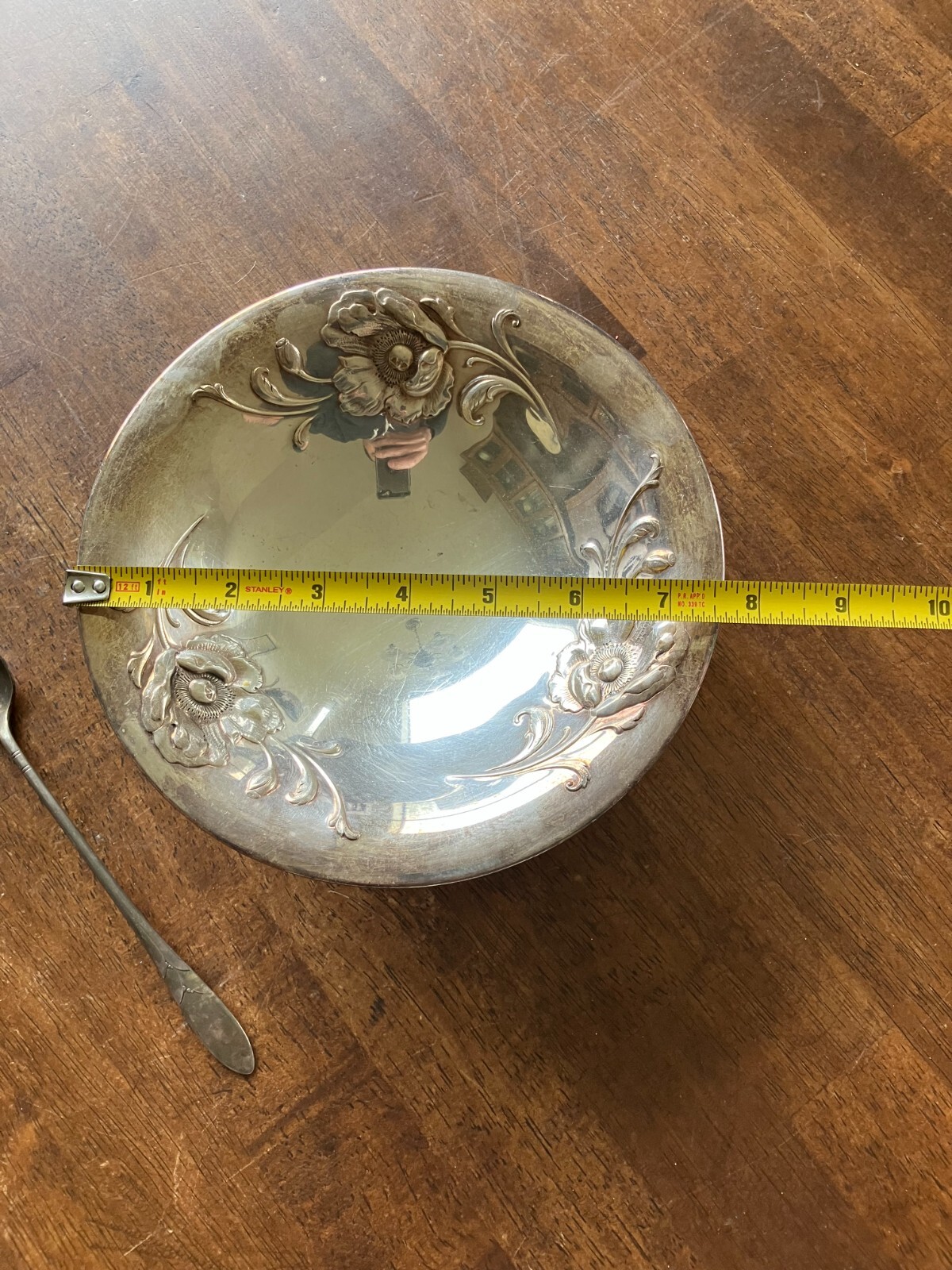 Vintage Silverplate Relief 3 Footed Floral Bowl Roses Gala by Oneida ...