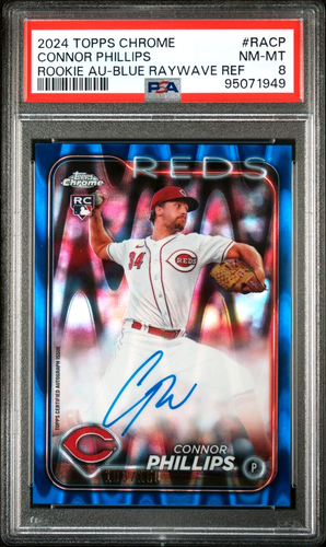 2024 Topps Chrome Connor Phillips Blue Ray Wave Auto RC #103 /150 - PSA ...