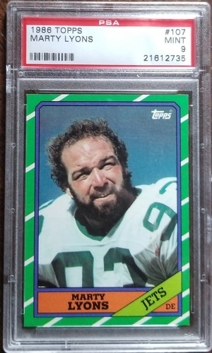1986 Topps Football #107 Marty Lyons Jets PSA 9 | eBay