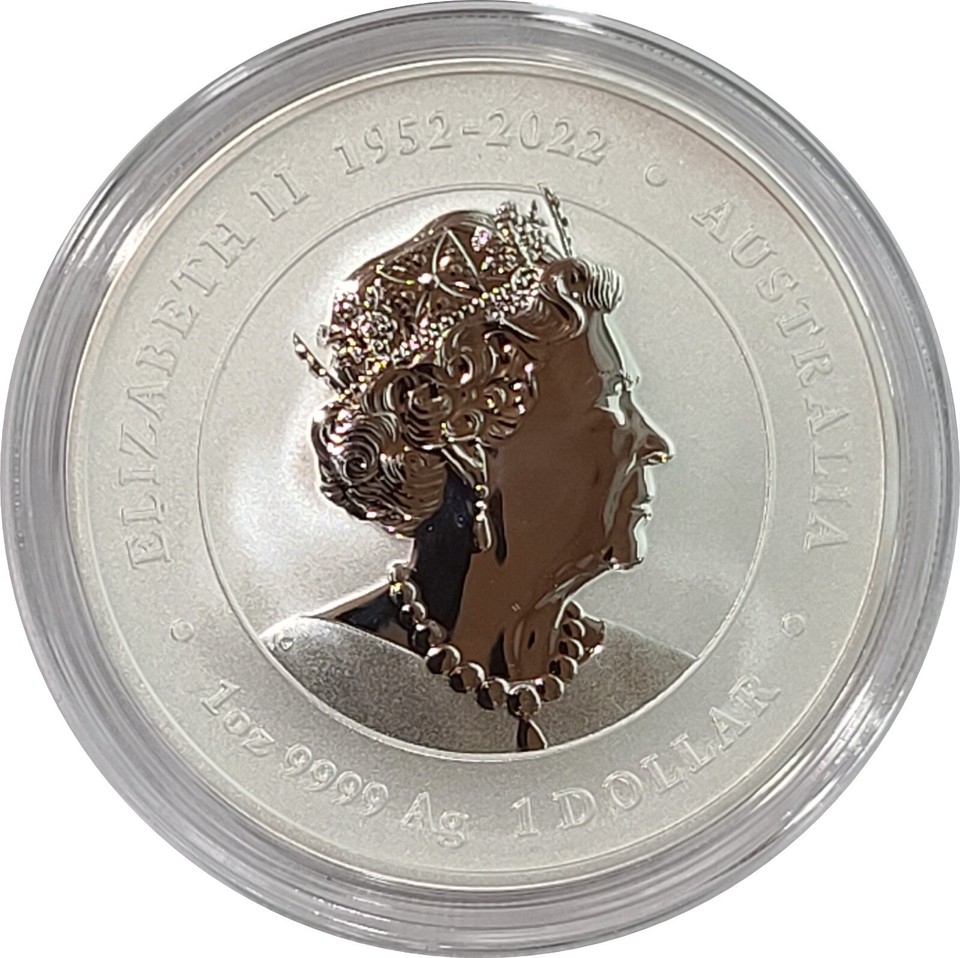 2024 AUSTRALIA LUNAR COLORIZED DRAGON 1OZ .9999 SILVER PERTH MINT GEM ...