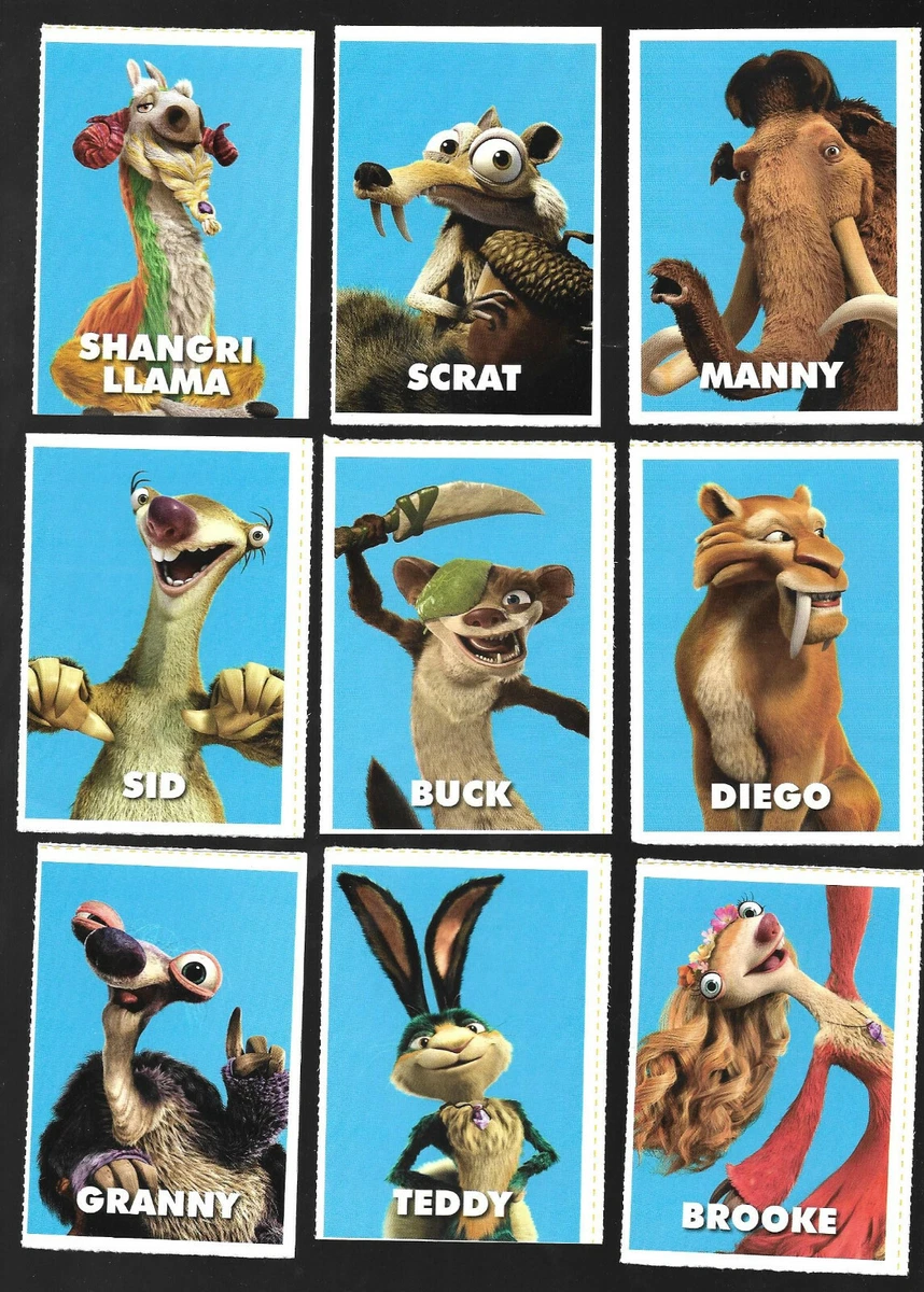 Ice Age Movie Characters Names
