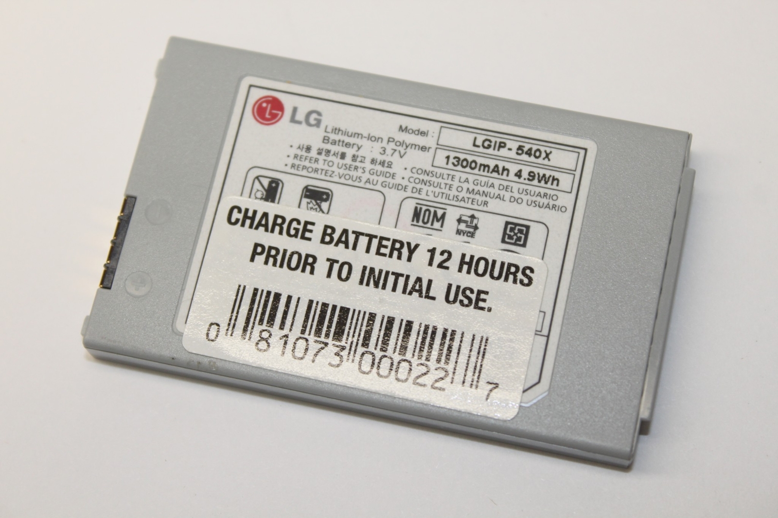 Genuine LG LGIP-540X Replacement Li-Ion Polymer Battery 3.7V 1300mAh ...