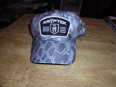 Kryptek Camo Black/Gray Logo Adjustable Cap NWT | eBay
