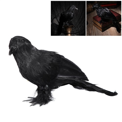 Simulation Crow Decoration Crows Black Shoulder Prop Artificial Bird ...