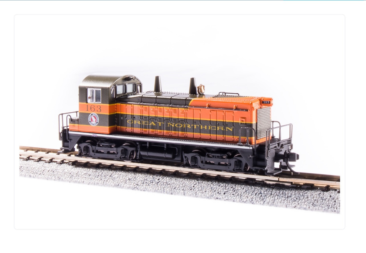 BROADWAY LIMITED P4 N SCALE EMD SW7 Switcher DC/DCC Great Northern #163 ...