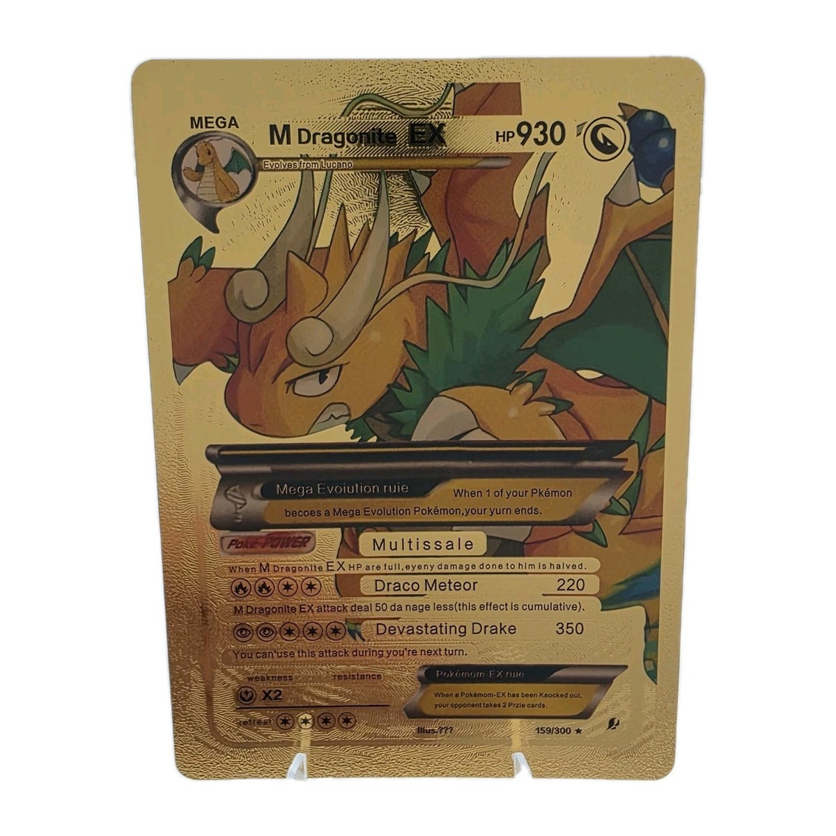 Dragonite Mega Evolution Card
