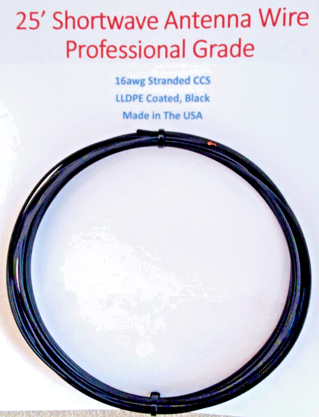 Shortwave Antenna Wire 25' Professional Grade LLDPE Coated Black USA | eBay