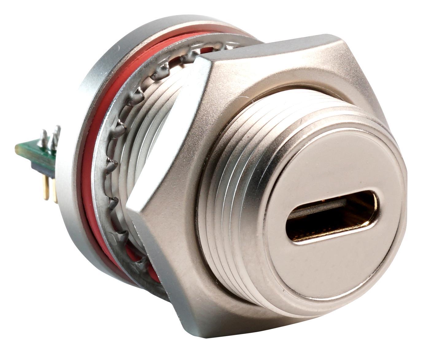 USB Sealed Connector, USB Type C, USB 3.1, Receptacle, Panel Mount ...