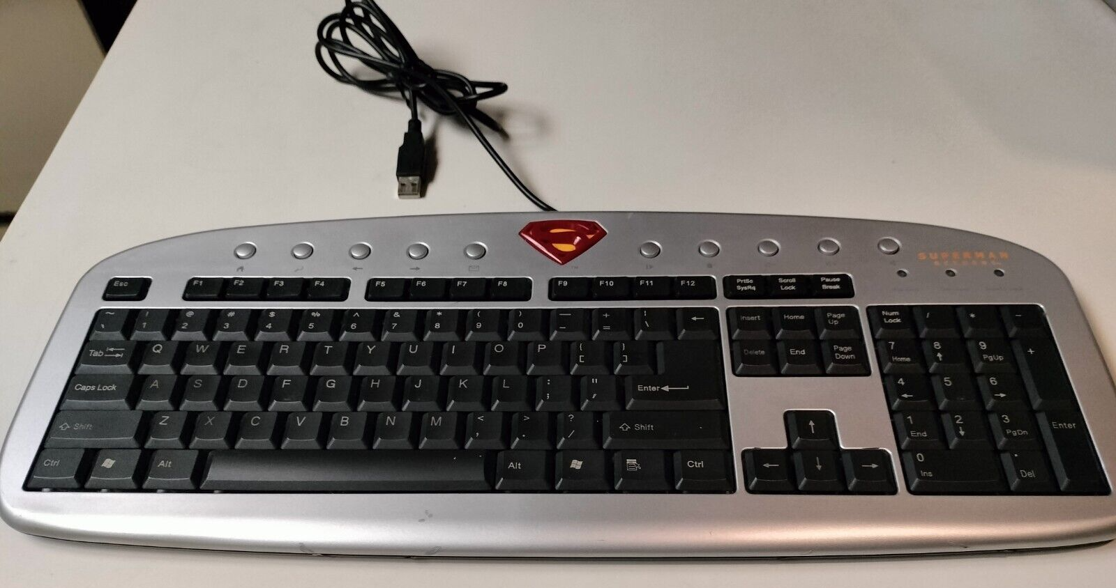 "TESTED" Silver Casing Superman Returns SP-6000 Super Slim Keyboard I ...