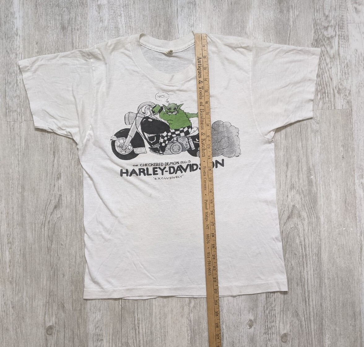 RARE Vintage 1983 Harley Davidson Checkered Demon S C… - Gem