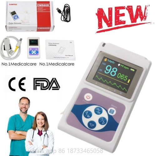 FDA/CE Handheld Spo2 Oximeter Blood OXYGEN Adult Finger Tip Heart Rate ...