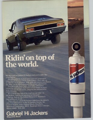 1976 Gabriel Hi Jackers Shocks Vintage Print Ad Chevy Camaro Photo | eBay