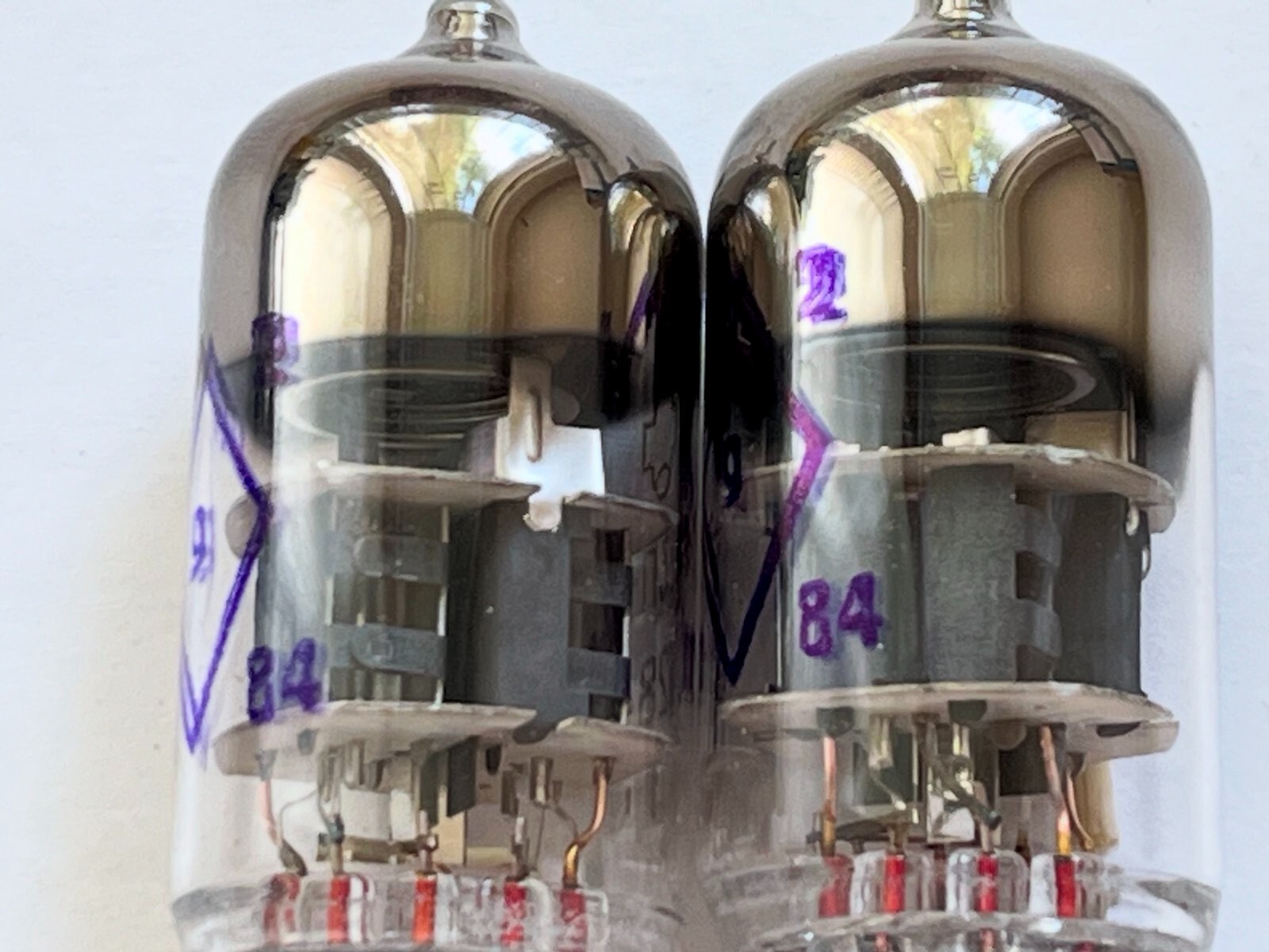 2PCS 6N23P-EV / E88CC / 6922 / 6DJ8 / REFLECTOR TUBES! SILVER GRID! OTK ...