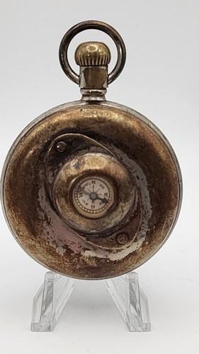 Vintage Ansonia Pocket Watch Compass Made In Usa Trench Art? Running ...