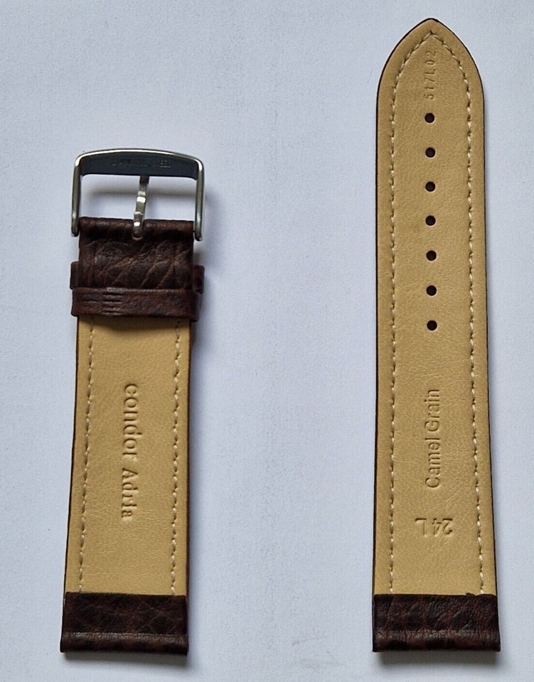 Condor Adria Leather Watch Strap Buffalo Calf 517 Black/Brown White ...