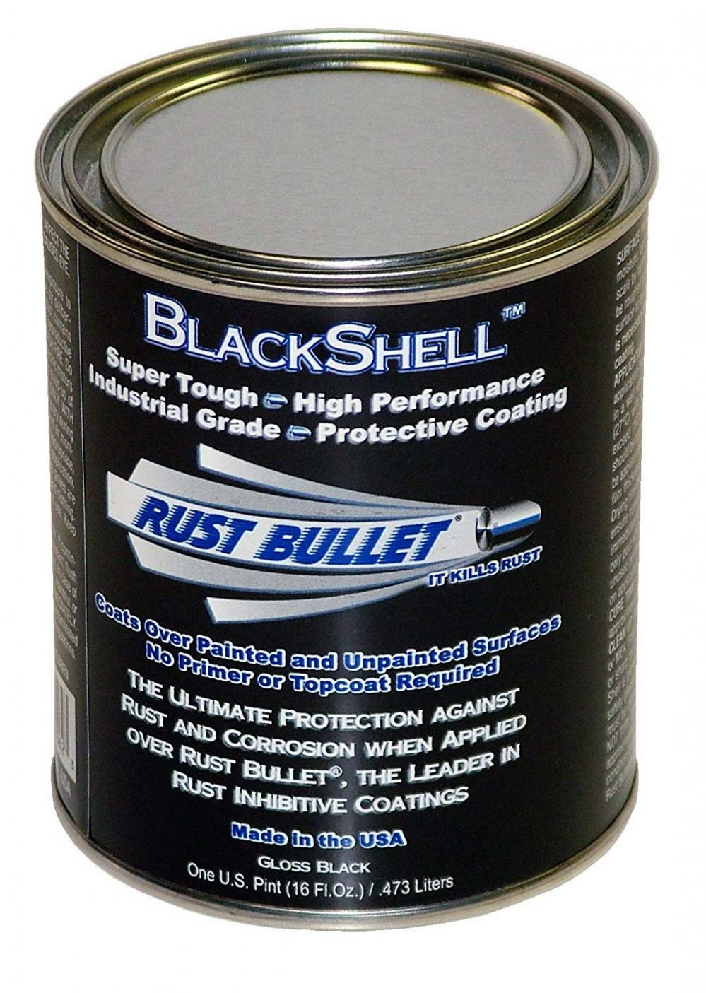Rust Bullet BSP BlackShell Preventative and Protective Coating 1 Pint ...