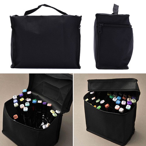 Zipper Folding Art Markers Zipper Canvas Storage Pencil Bag Hold ...