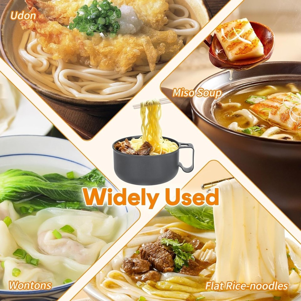 Large Ramen Bowl, Ramen Noodle Bowls Microwavable, Ramen Cooker with ...