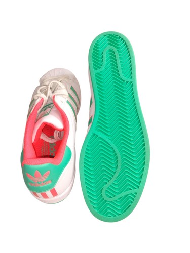 addias superstar casual preschool white and green | eBay