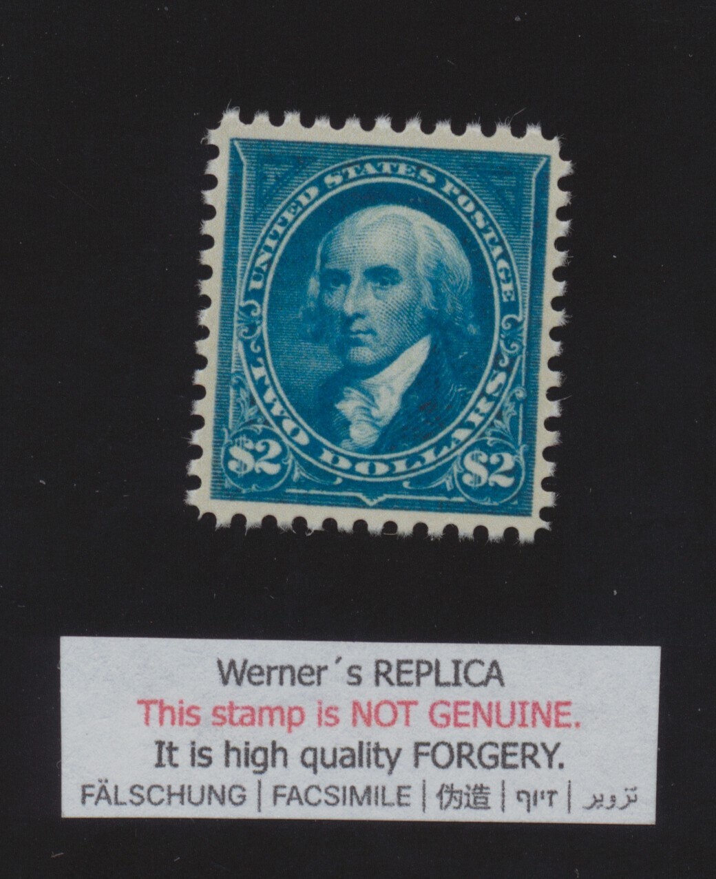 FORGERY - Werner's REPLICA - 1895 USA - $2 blue - Sc 277 | eBay