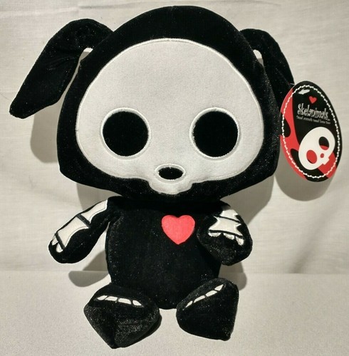Skelanimals 13" 2010 Black Jack Rabbit Plush Stuffed Animal Skeleton w ...