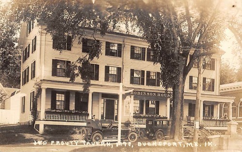 BUCKSPORT, ME, JED PROUTY TAVERN & ROBINSON HOUSE INN, REAL PHOTO PC ...